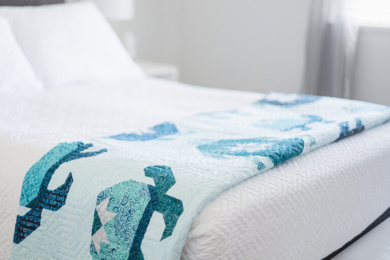 Turtle Migration Quilt in Bayou Blues