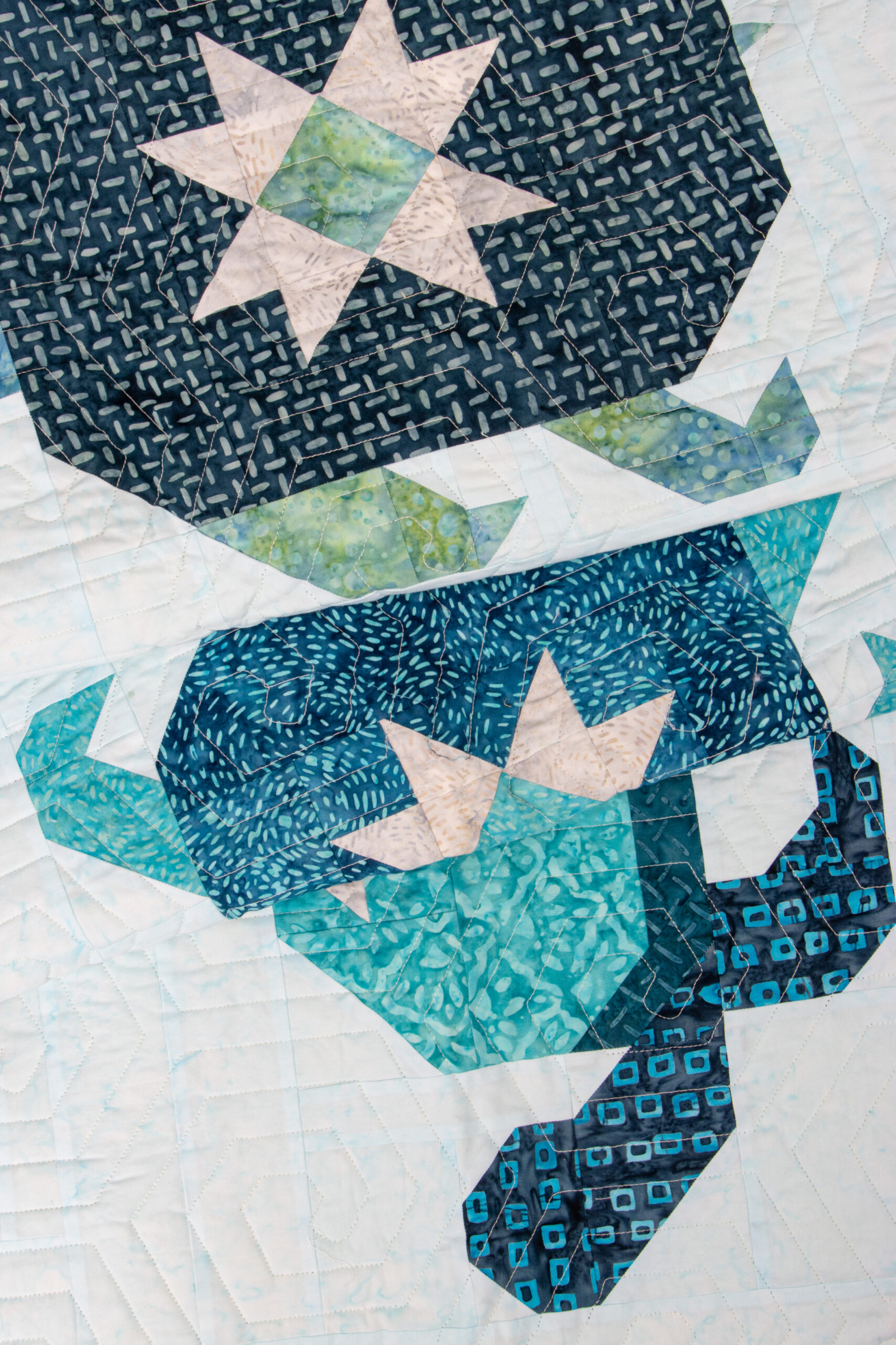 Turtle Migration Quilt in Bayou Blues