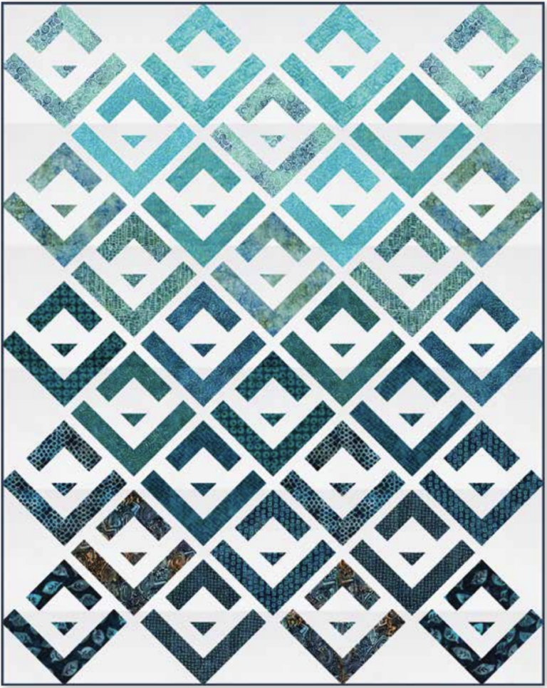 Turtle Migration Quilt in Bayou Blues