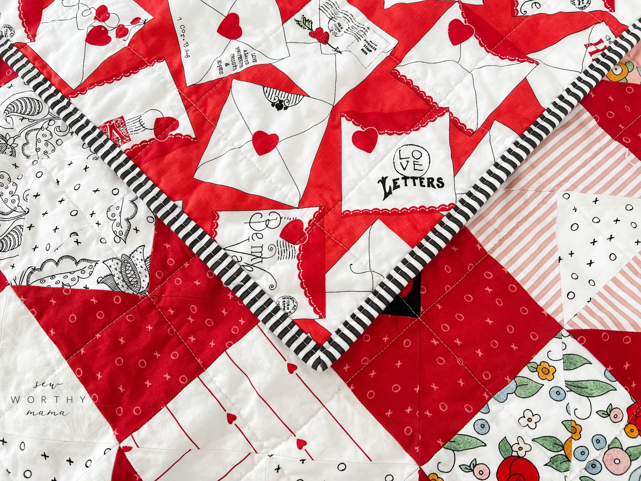 Love Letters Quilt for Valentine's Day with All My Heart