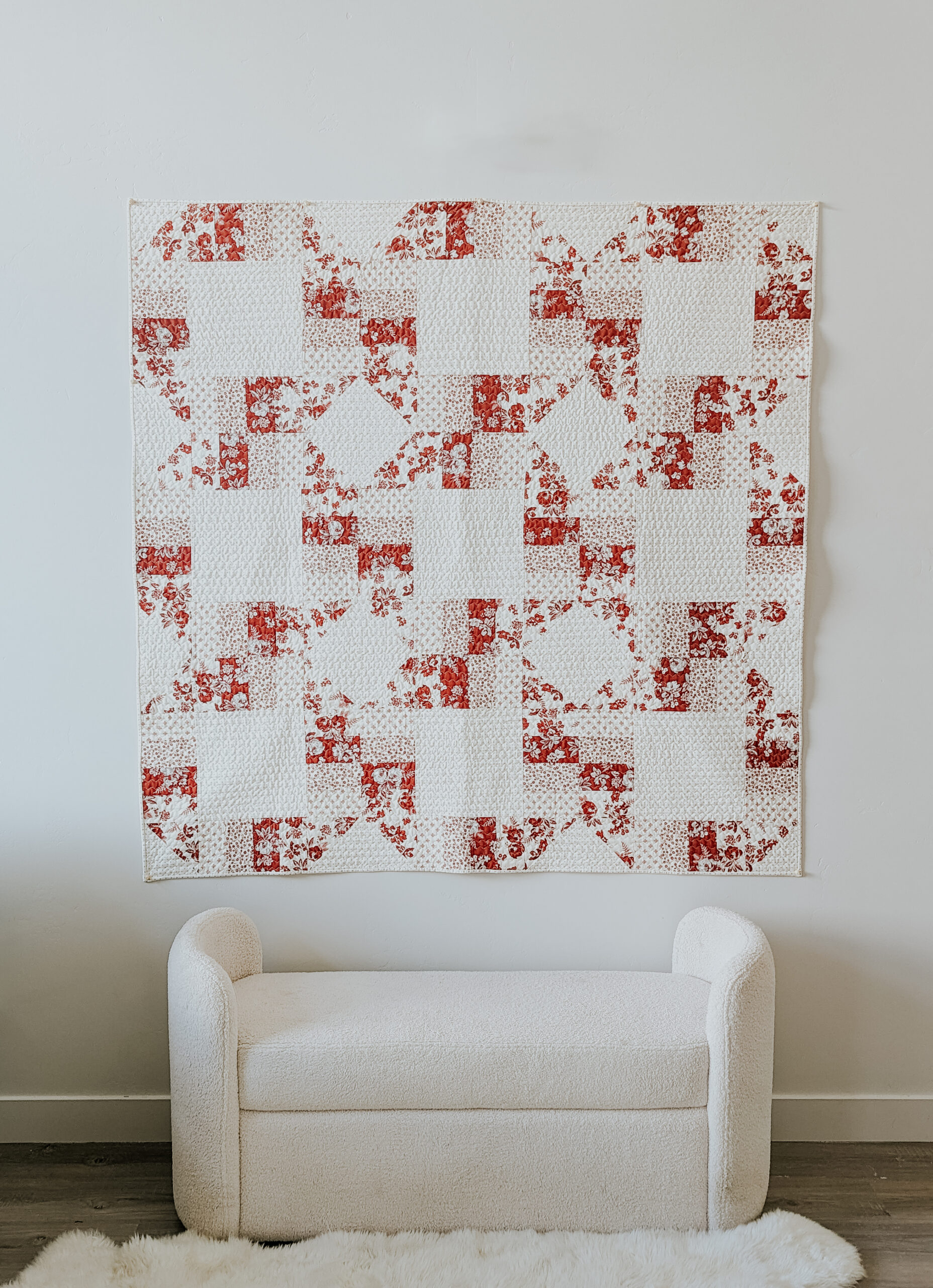 Heirloom Rings Quilt with Heirloom Red