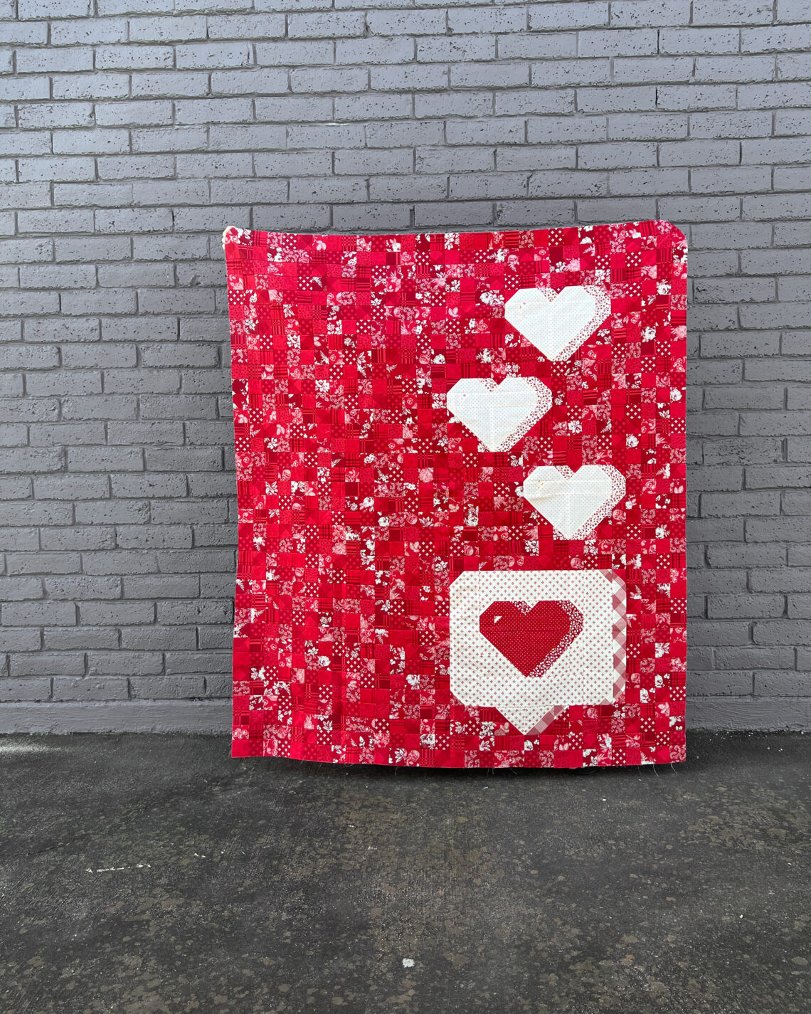 Send with Love Quilt with Heirloom Red