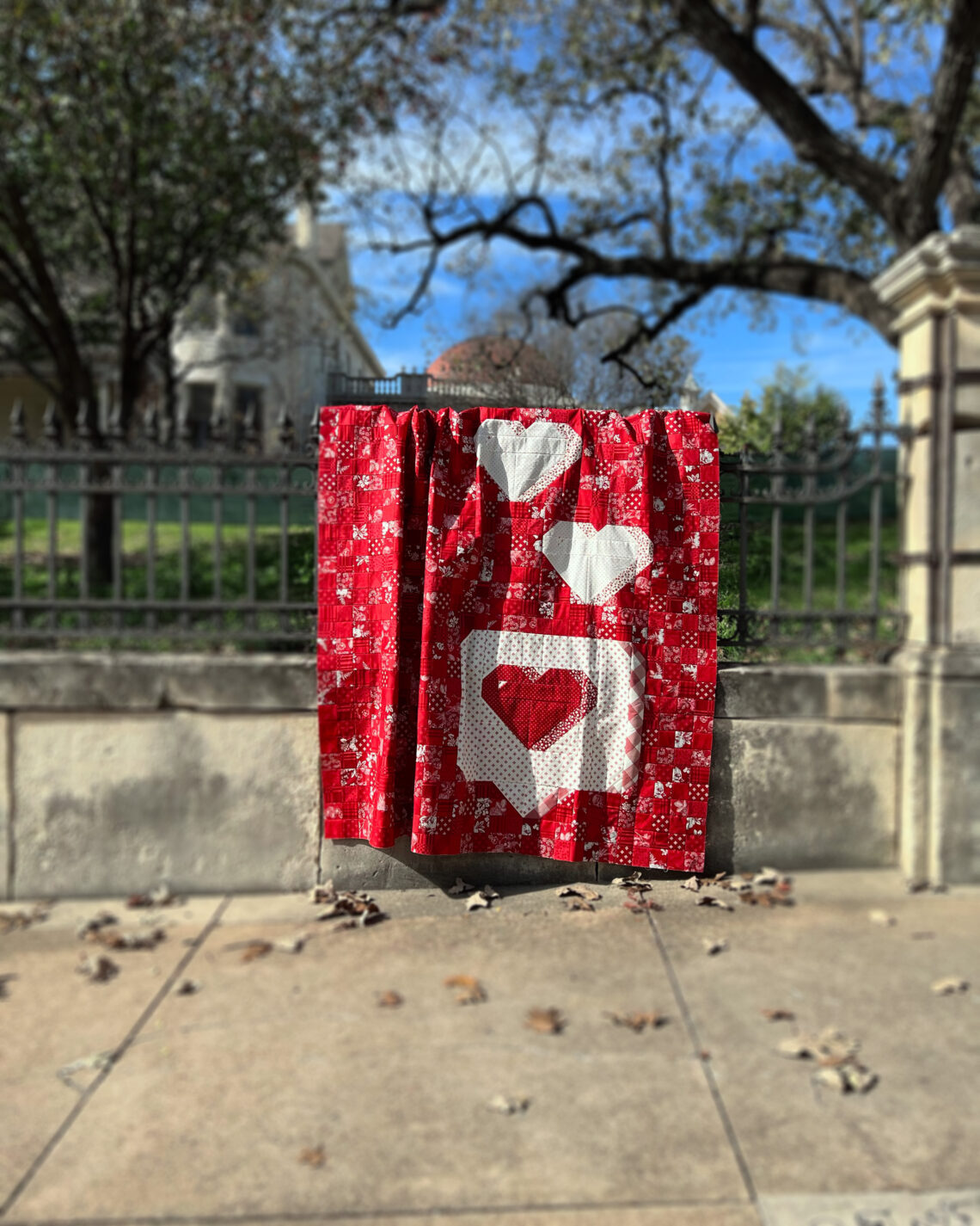 Send with Love Quilt with Heirloom Red