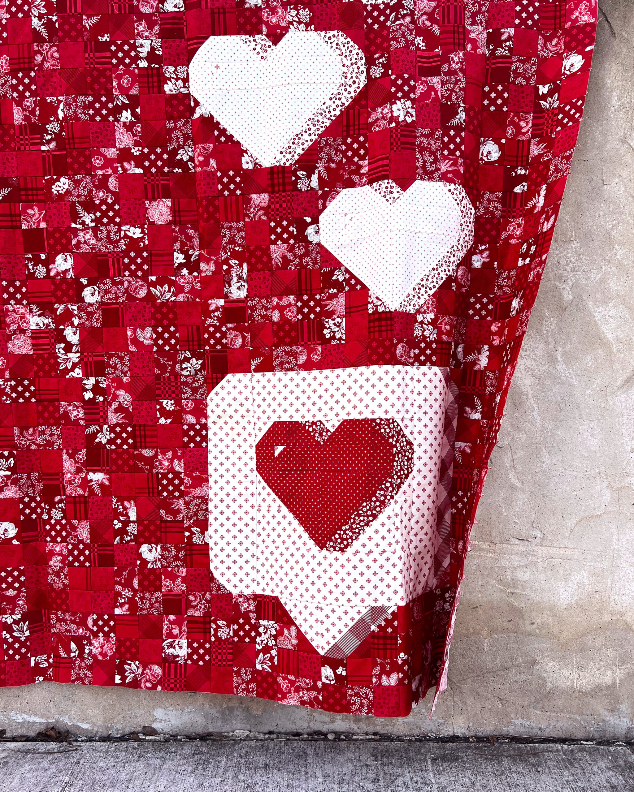 Send with Love Quilt with Heirloom Red