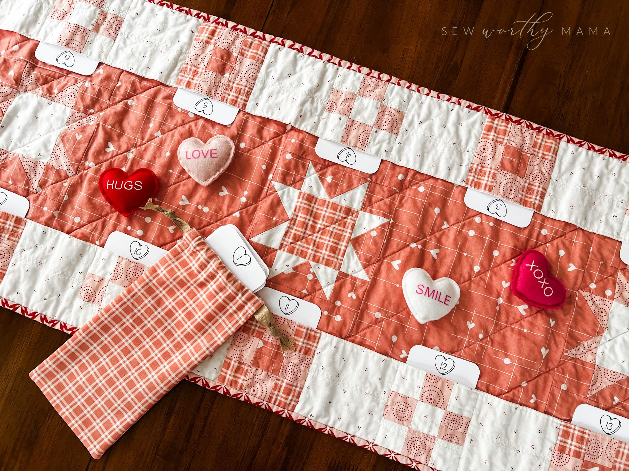 Make a Fun Valentine's Day Table Runner With Pockets and the I Love Us ...