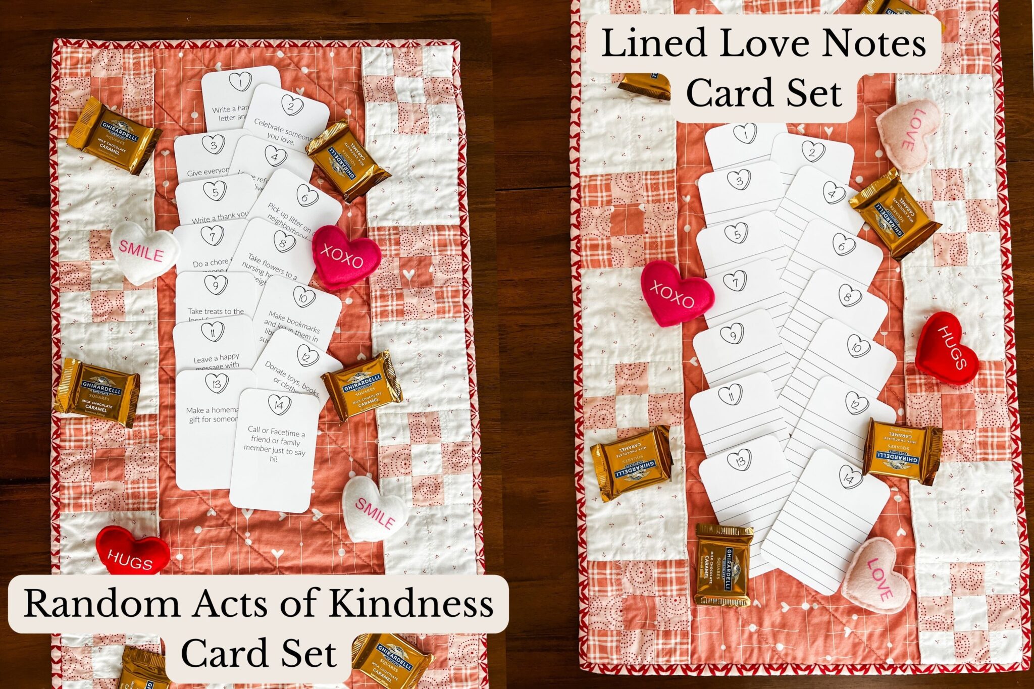 Make a Fun Valentine's Day Table Runner With Pockets and the I Love Us ...