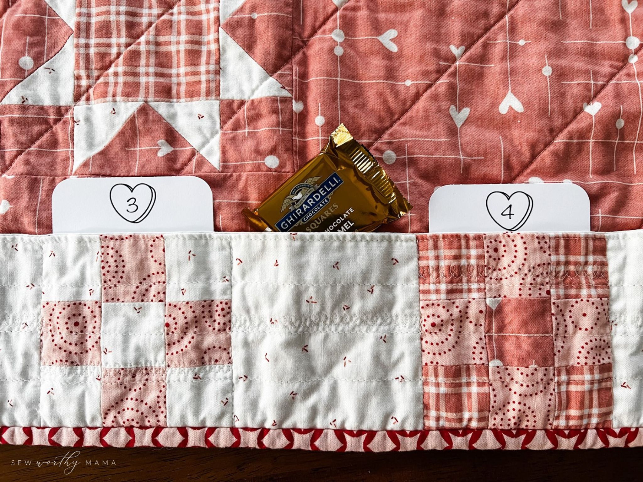 Make a Fun Valentine's Day Table Runner With Pockets and the I Love Us ...