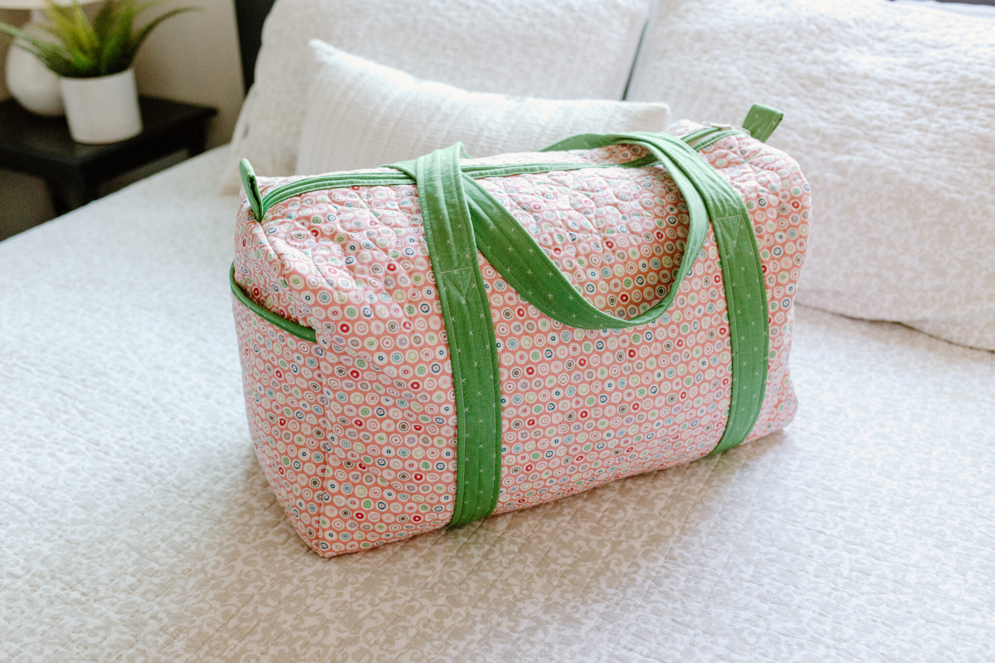 Quilted Patchwork Duffle with Bee Dots & RBD Basics