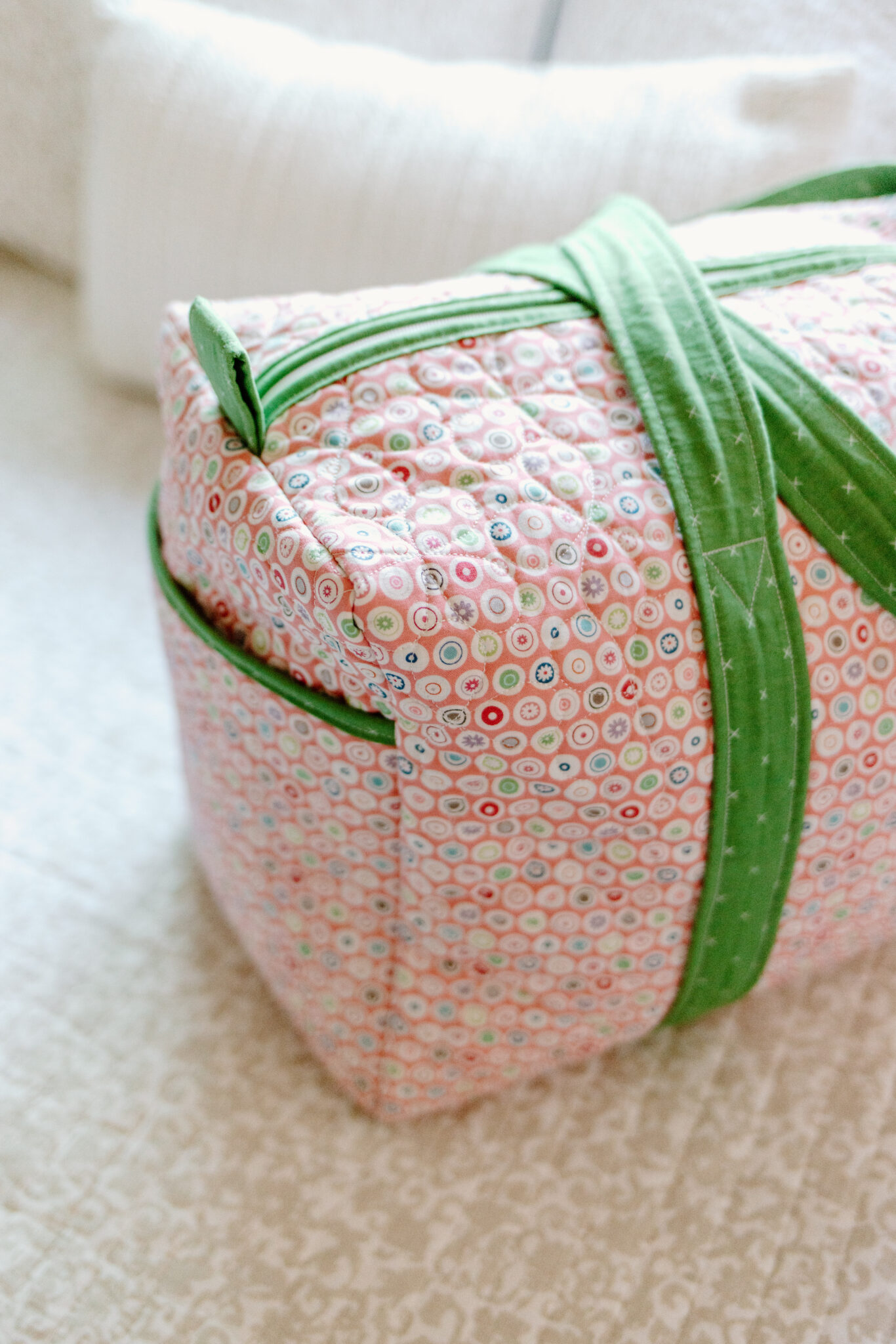 Quilted Patchwork Duffle with Bee Dots & RBD Basics