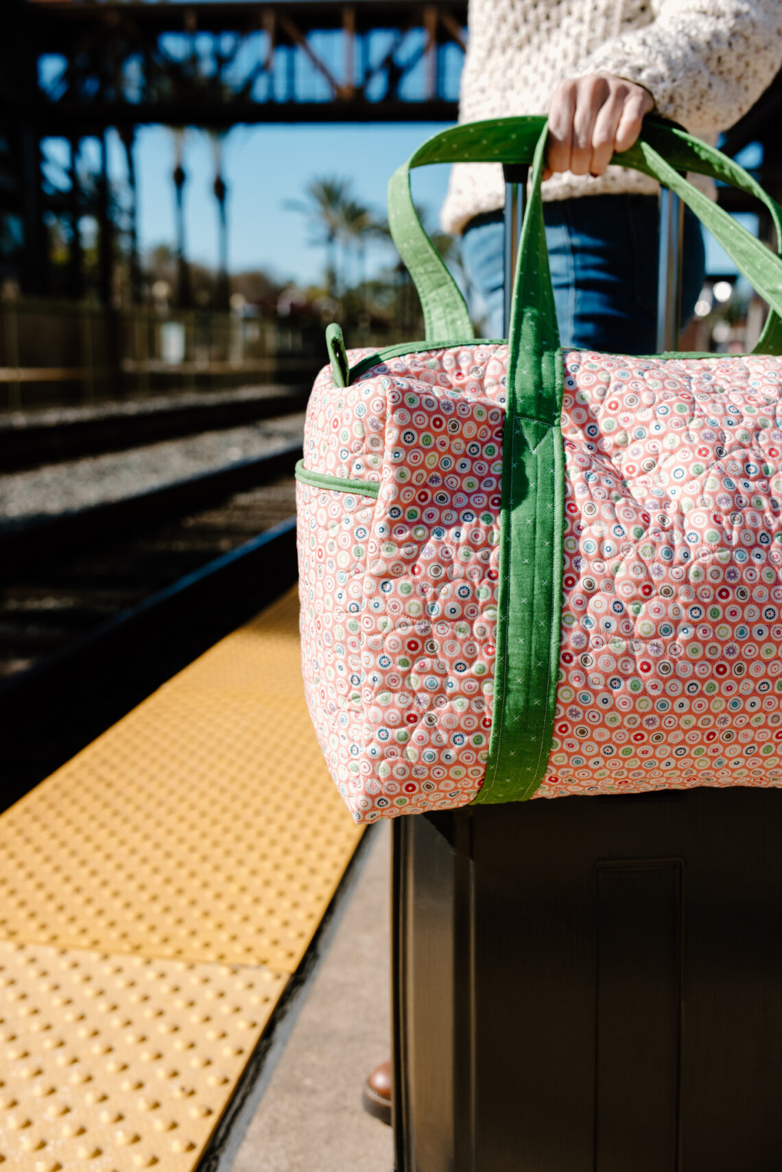 Quilted Patchwork Duffle with Bee Dots & RBD Basics