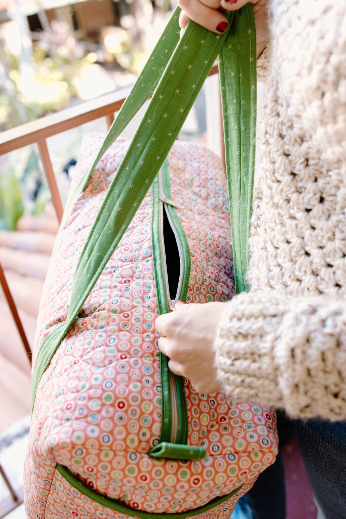 Quilted Patchwork Duffle with Bee Dots & RBD Basics