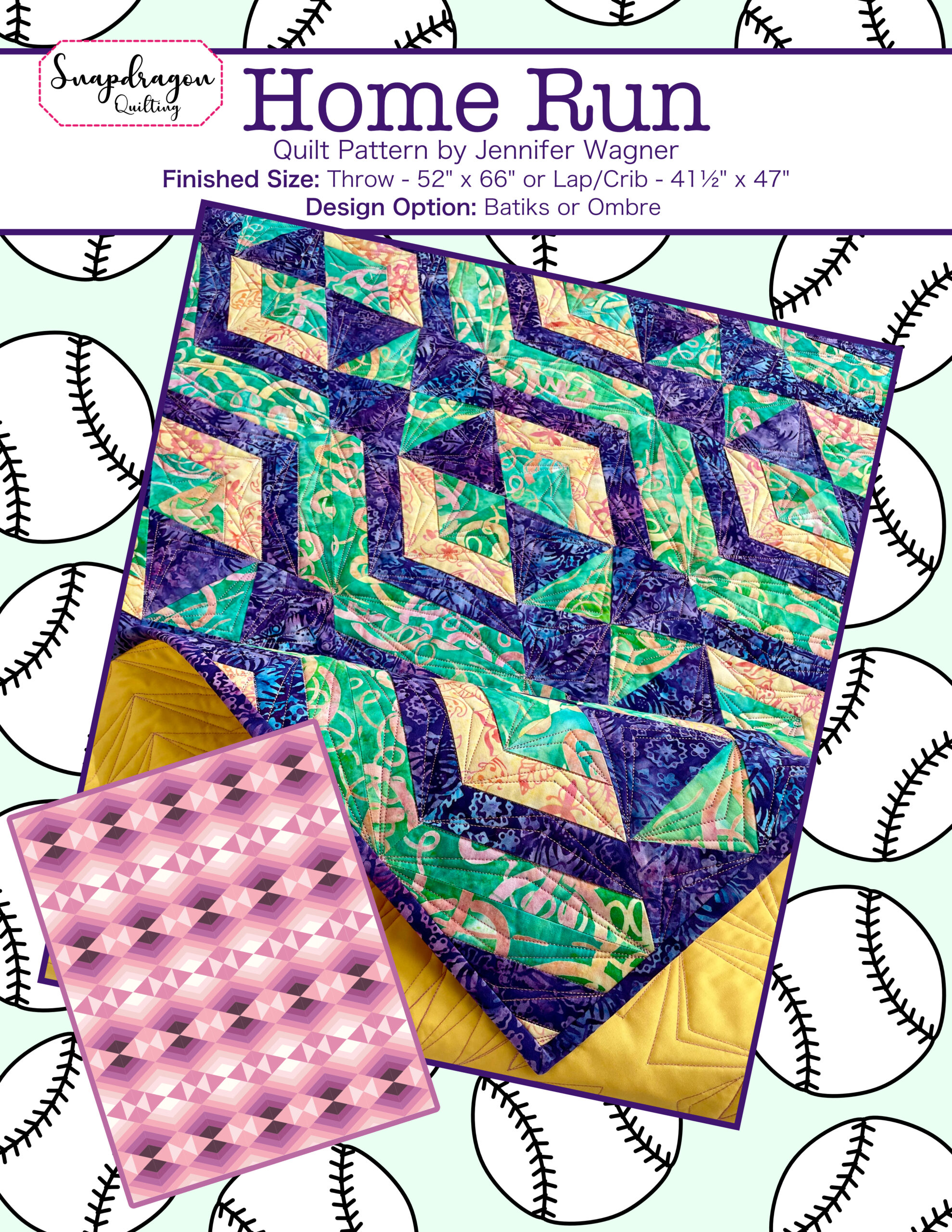 Home Run Quilt Pattern - A New FPP Pattern from Snapdragon Quilting