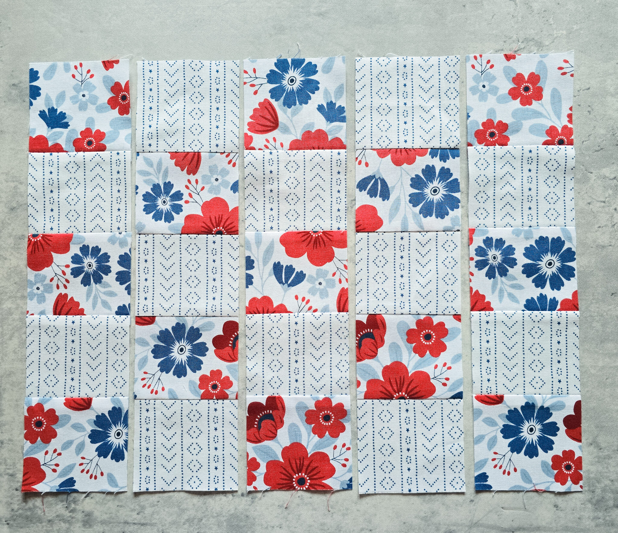 Simple Patchwork Featuring American Beauty