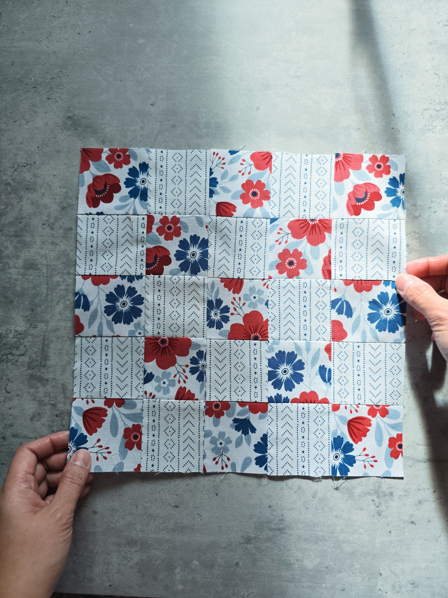 Simple Patchwork Featuring American Beauty