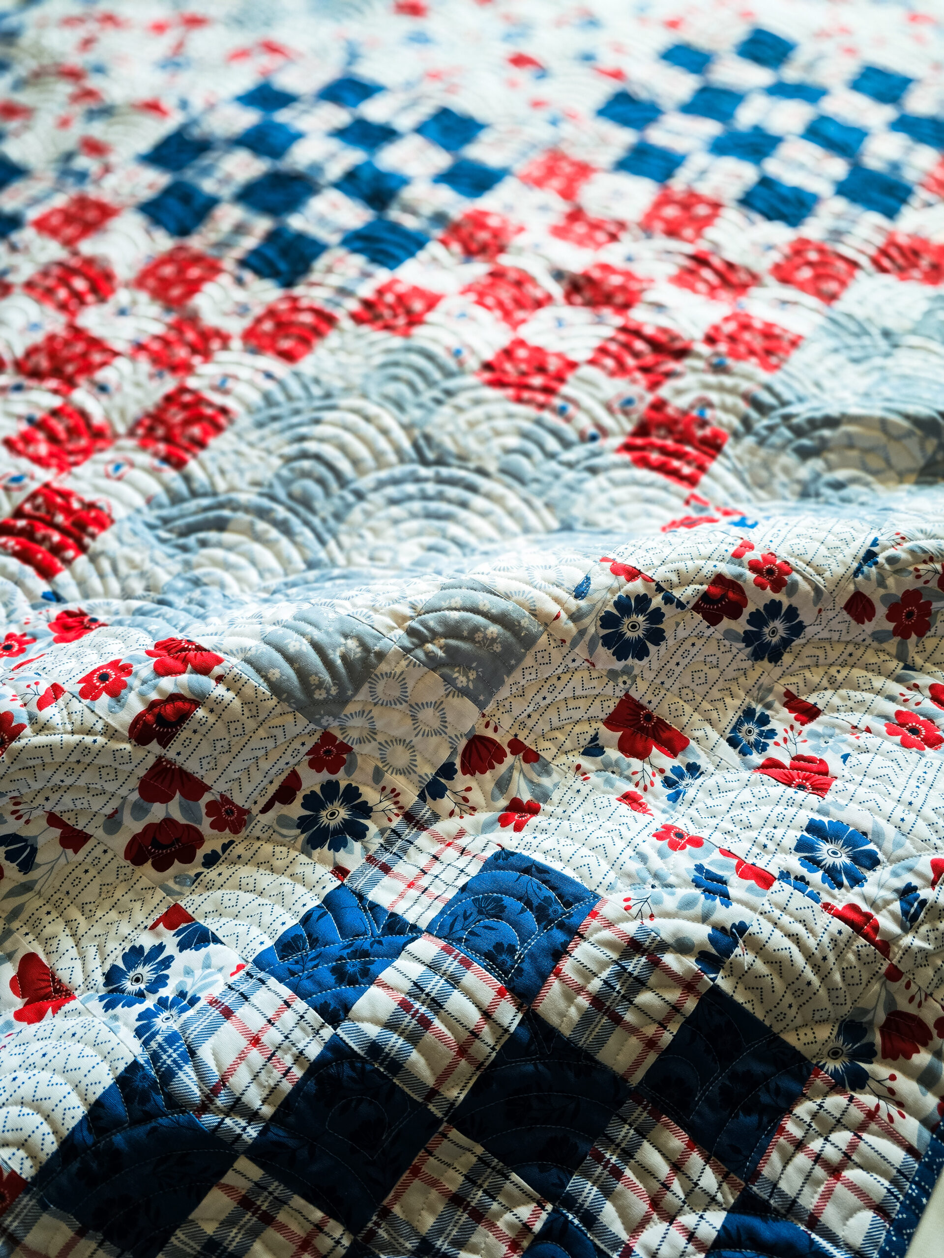 Simple Patchwork Featuring American Beauty