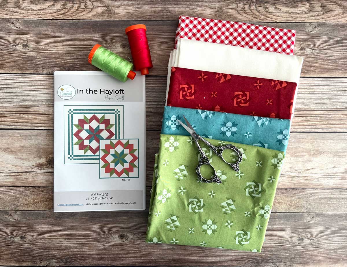 In the Hayloft Mini Quilt with Spring Barn Quilts