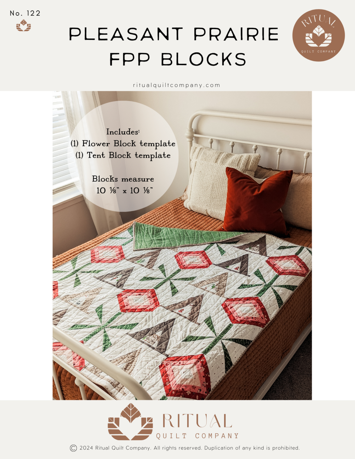 Pleasant Prairie FPP Blocks with To Grandmother's House