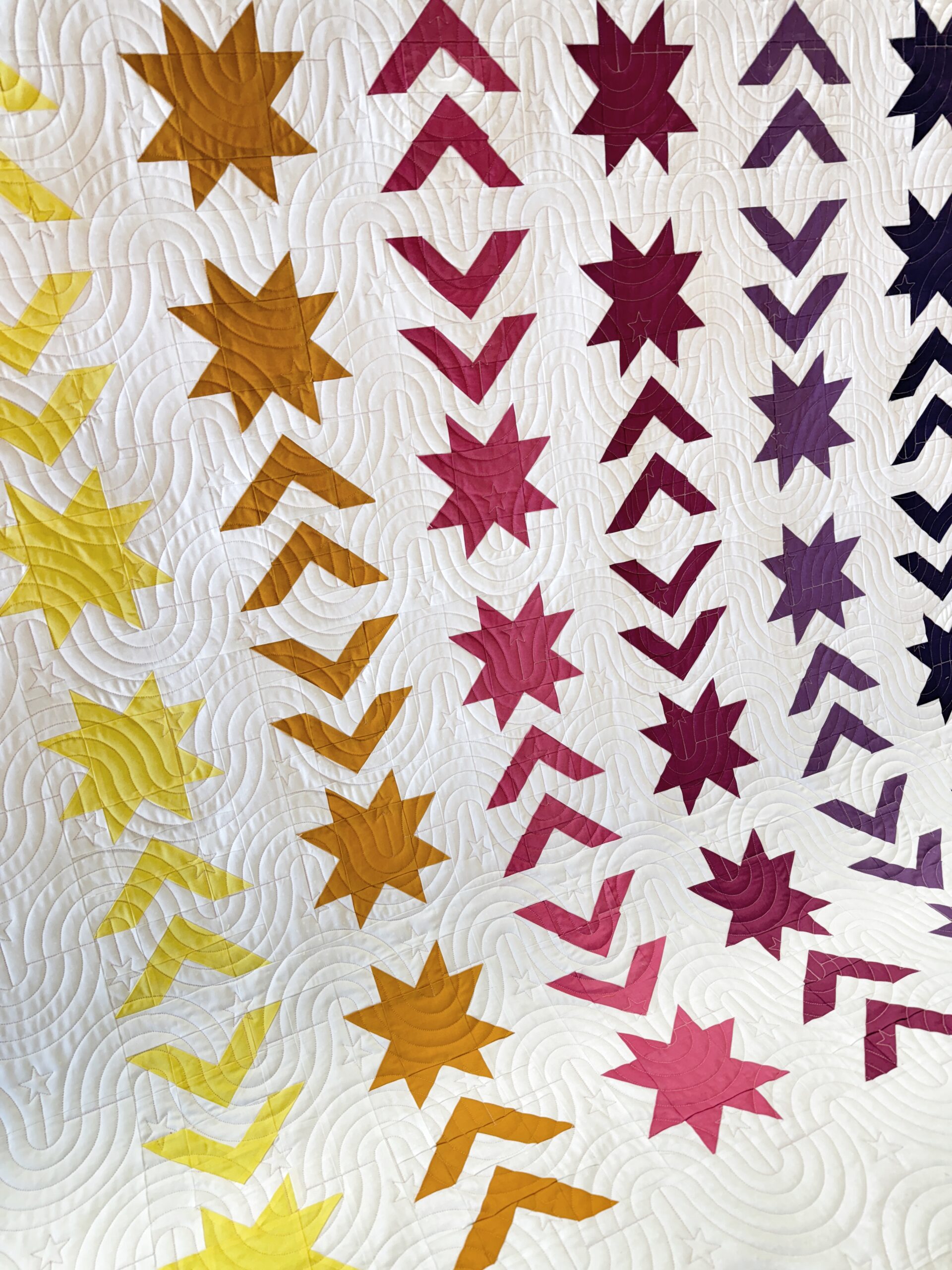 Confetti Cotton Solids in the Sunset Star Quilt