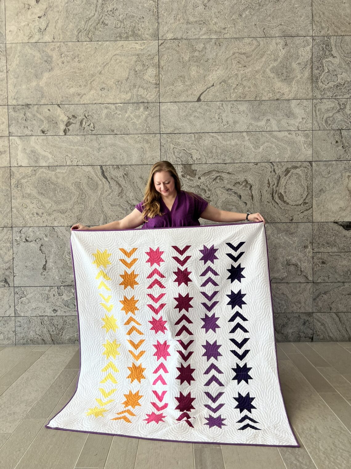 Confetti Cotton Solids in the Sunset Star Quilt