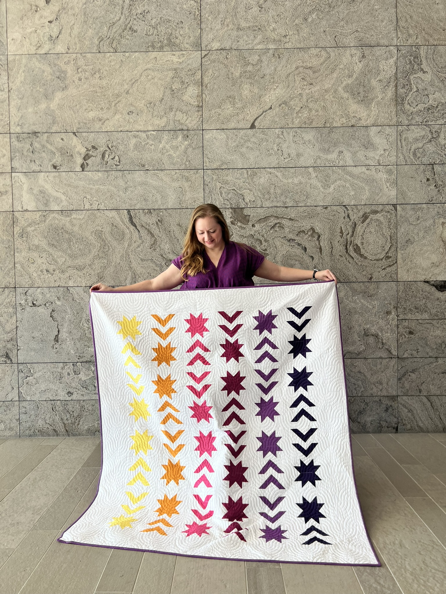 Confetti Cotton Solids in the Sunset Star Quilt