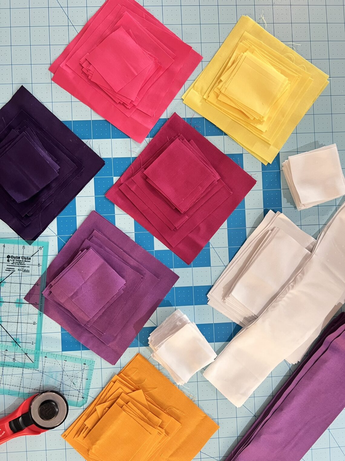 Confetti Cotton Solids in the Sunset Star Quilt