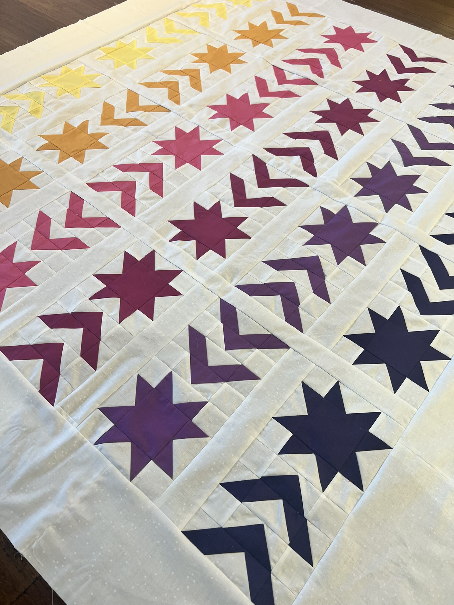 Confetti Cotton Solids in the Sunset Star Quilt