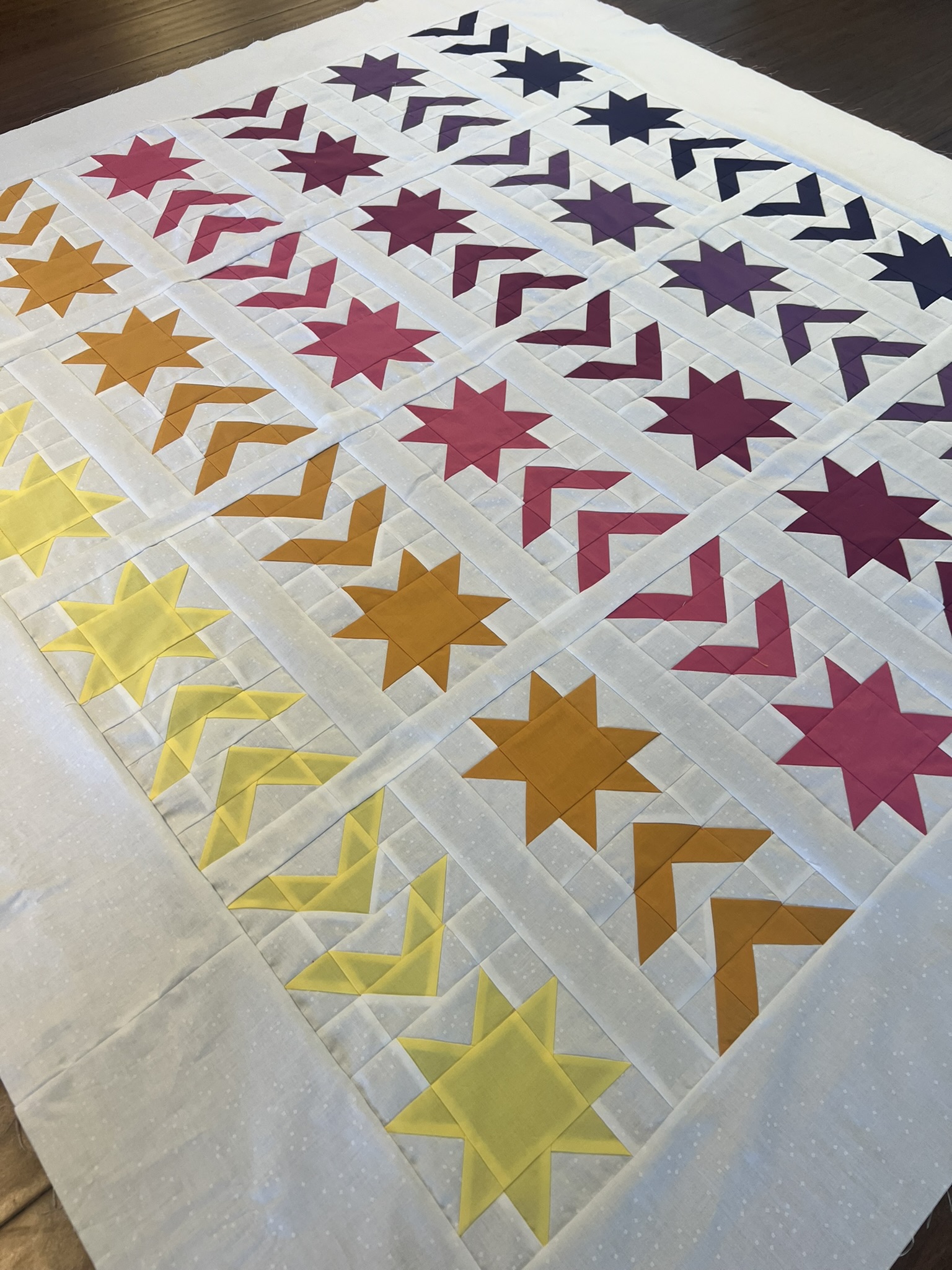 Confetti Cotton Solids in the Sunset Star Quilt