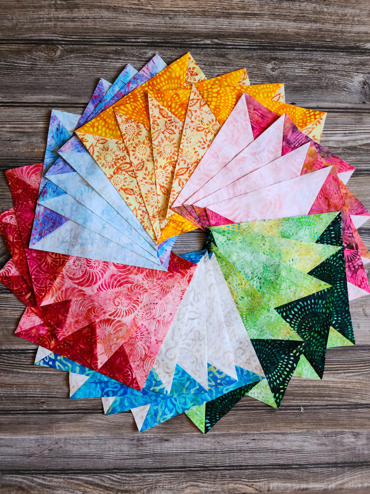 Hourglass Quilt with Expression Batik