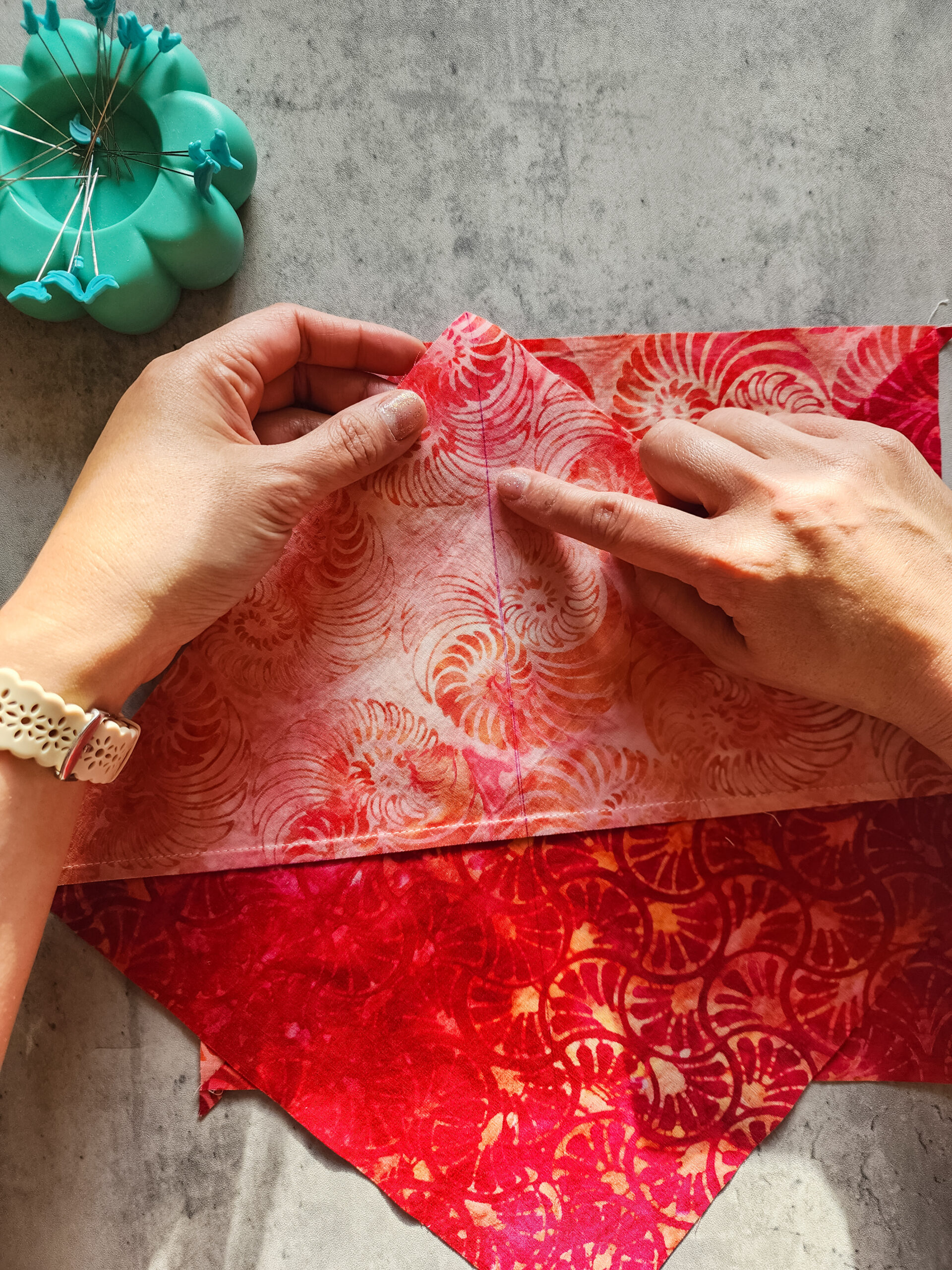 Hourglass Quilt with Expression Batik