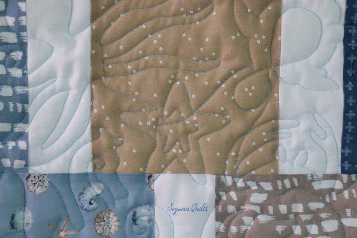 Blue Escape Coastal Beach Quilt