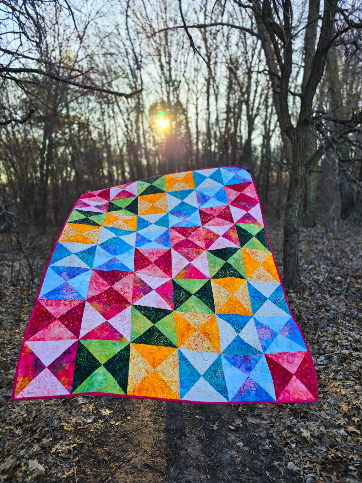 Hourglass Quilt with Expression Batik