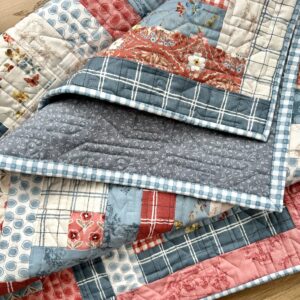 Vintage Log Cabin Quilt with Countryside