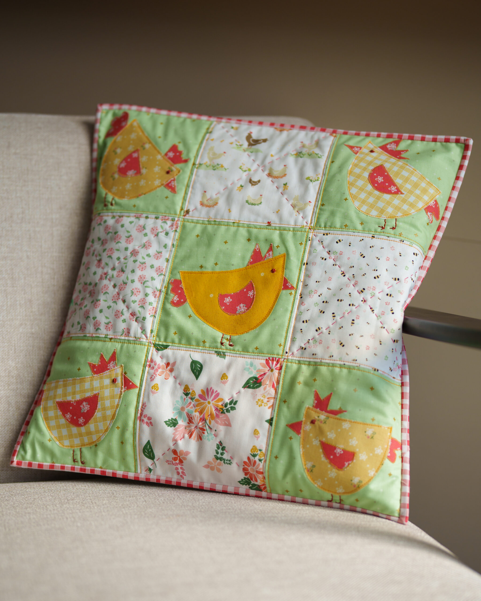 Appliqué Chickens with Clover Farm