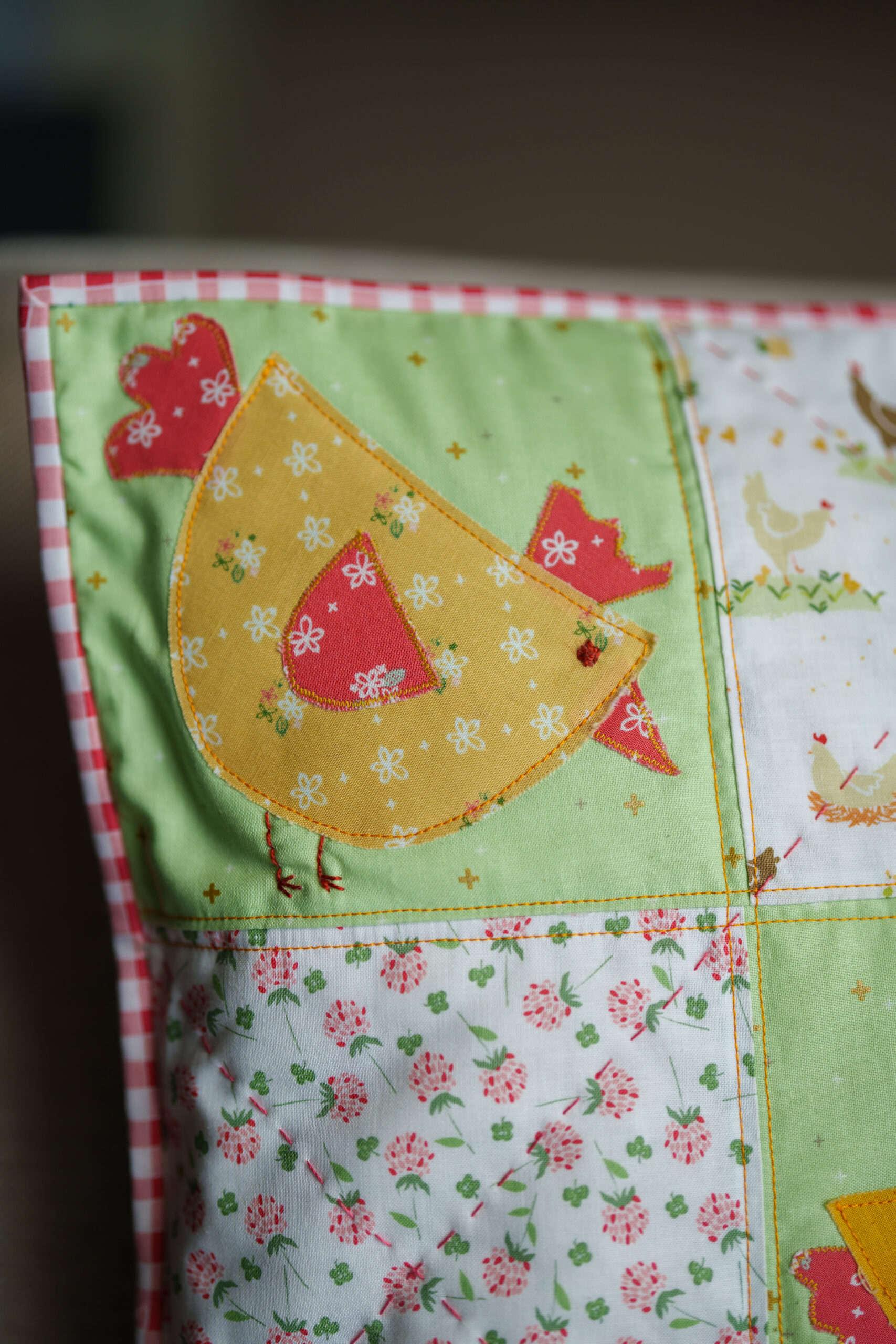 Appliqué Chickens with Clover Farm