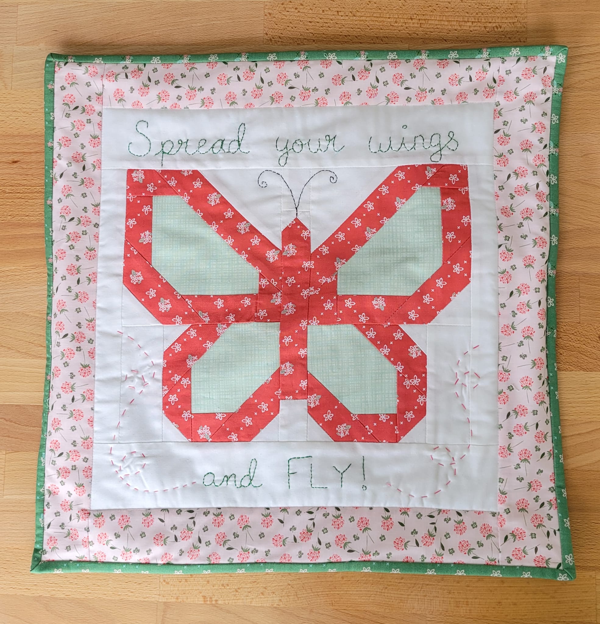 Flutter & Fly Pillow with Clover Farm