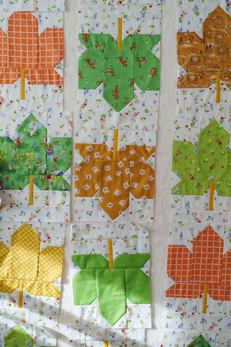 Fall Leaves Quilt with 100 Aker Woods