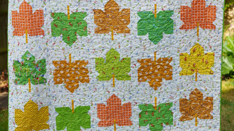 Fall Leaves Quilt with 100 Aker Woods