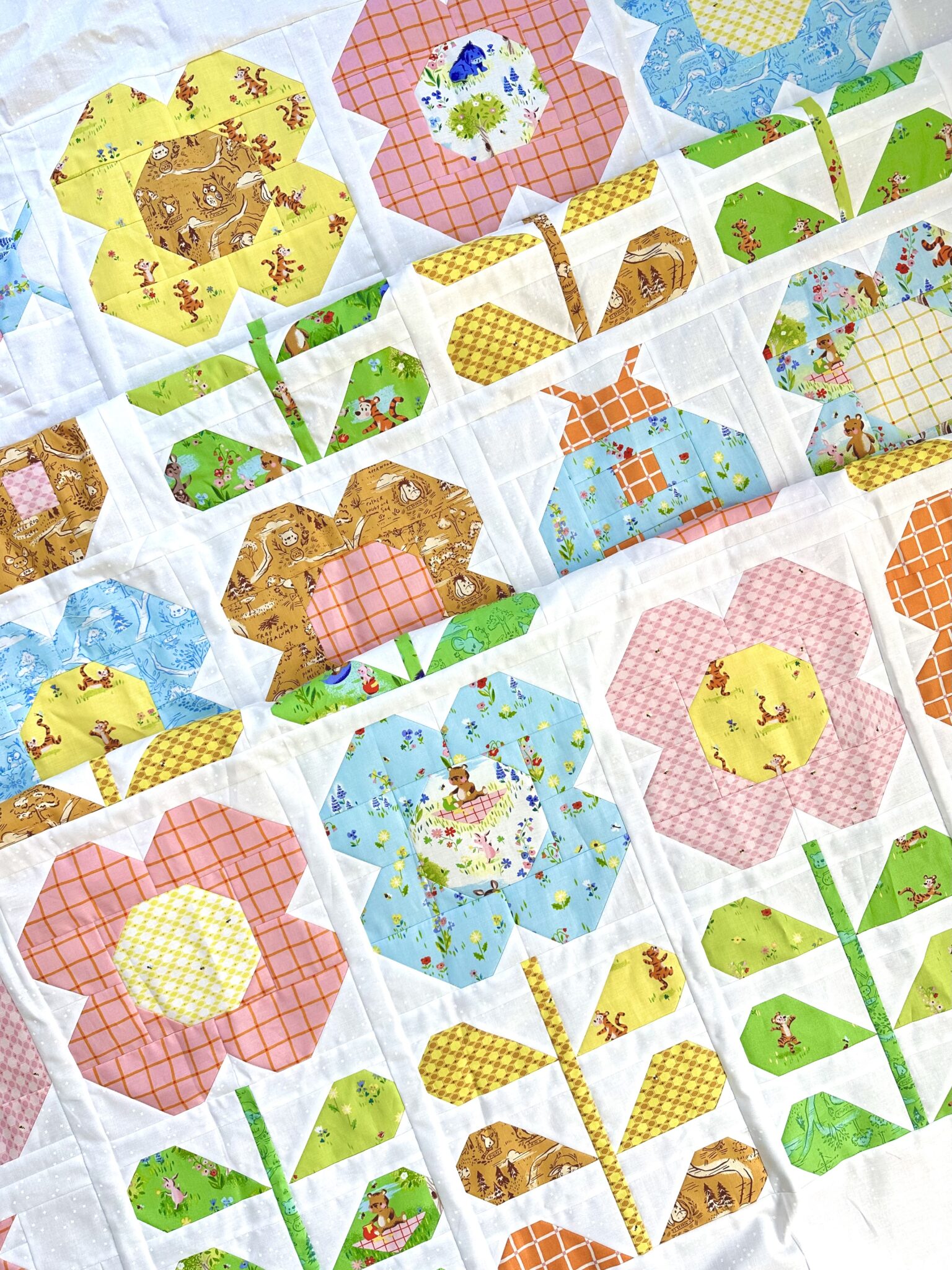 The Hello Spring Quilt with 100 Aker Woods