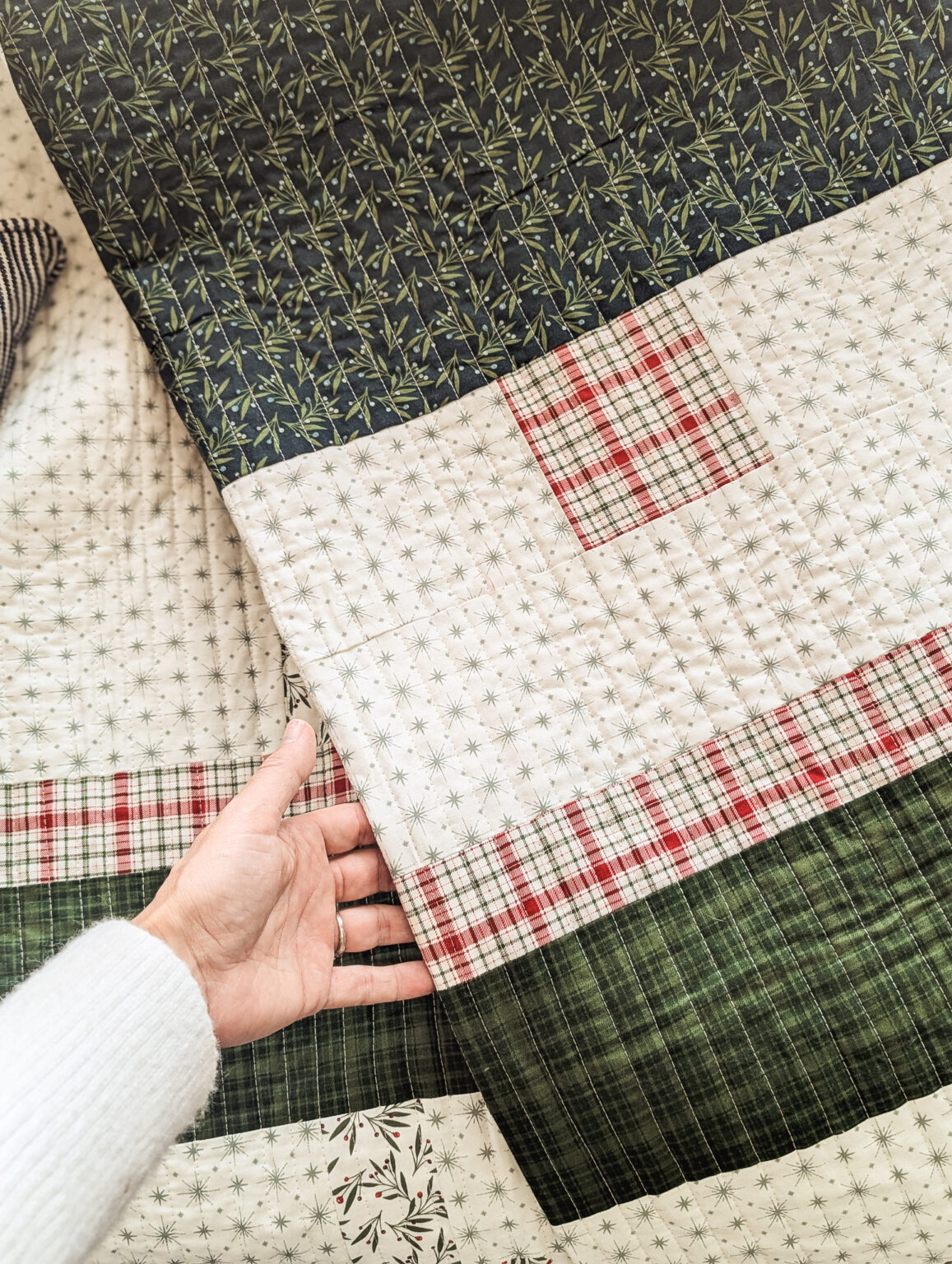 Urban Pine Quilt with Christmas Is In Town