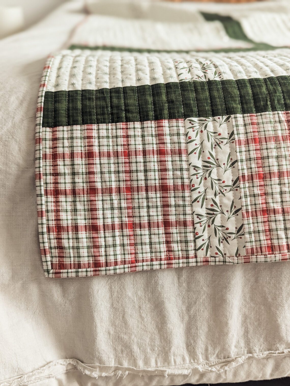 Urban Pine Quilt with Christmas Is In Town