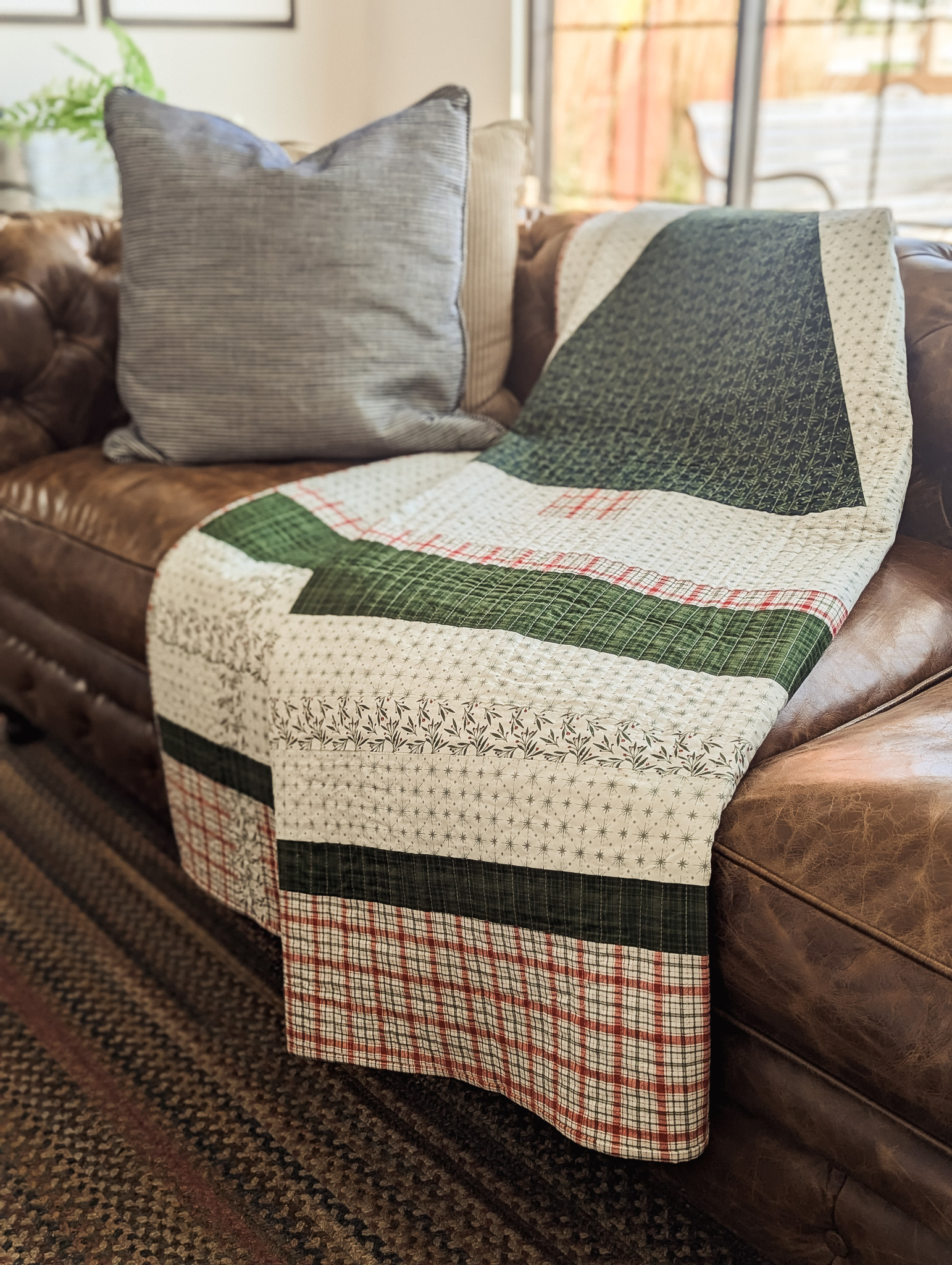 Urban Pine Quilt with Christmas Is In Town