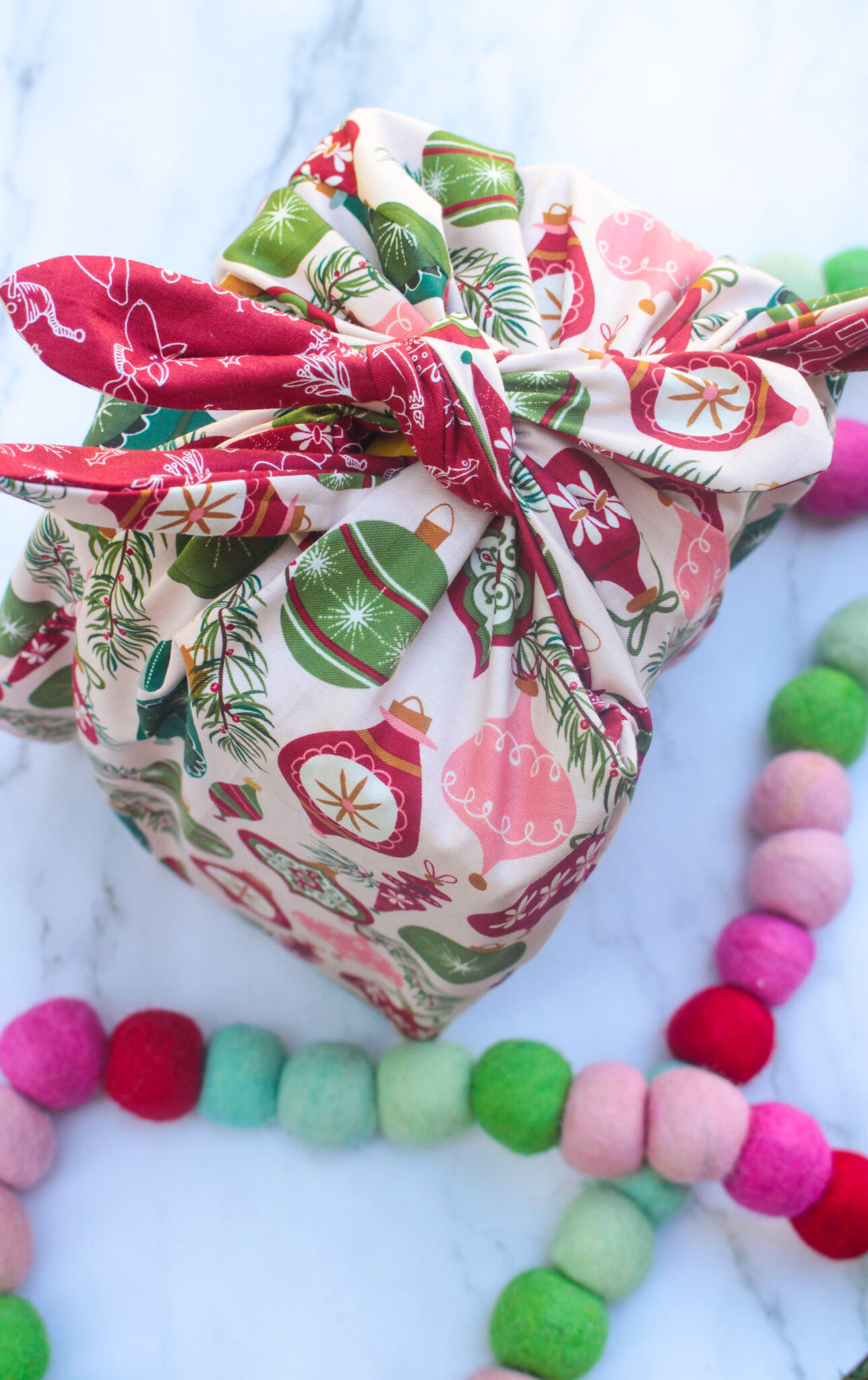 Fabric Gift Bags with Christmas Is In Town