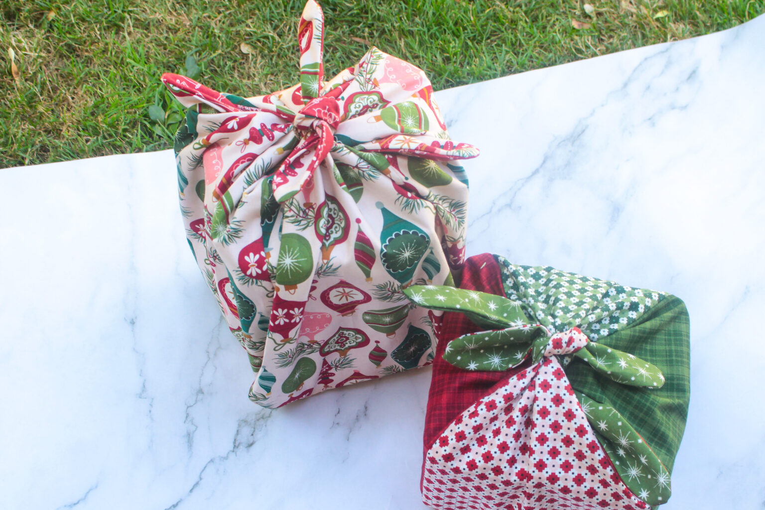 Fabric Gift Bags with Christmas Is In Town