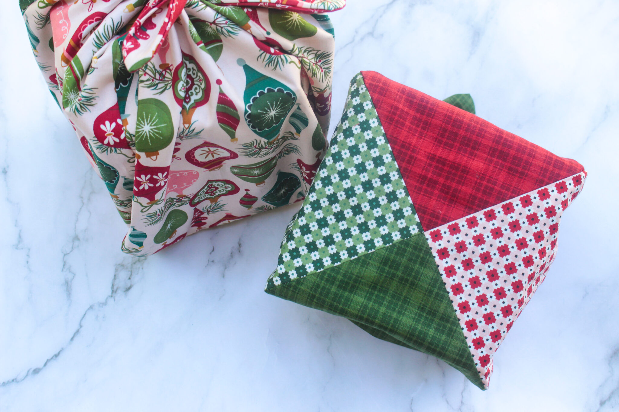 Fabric Gift Bags with Christmas Is In Town