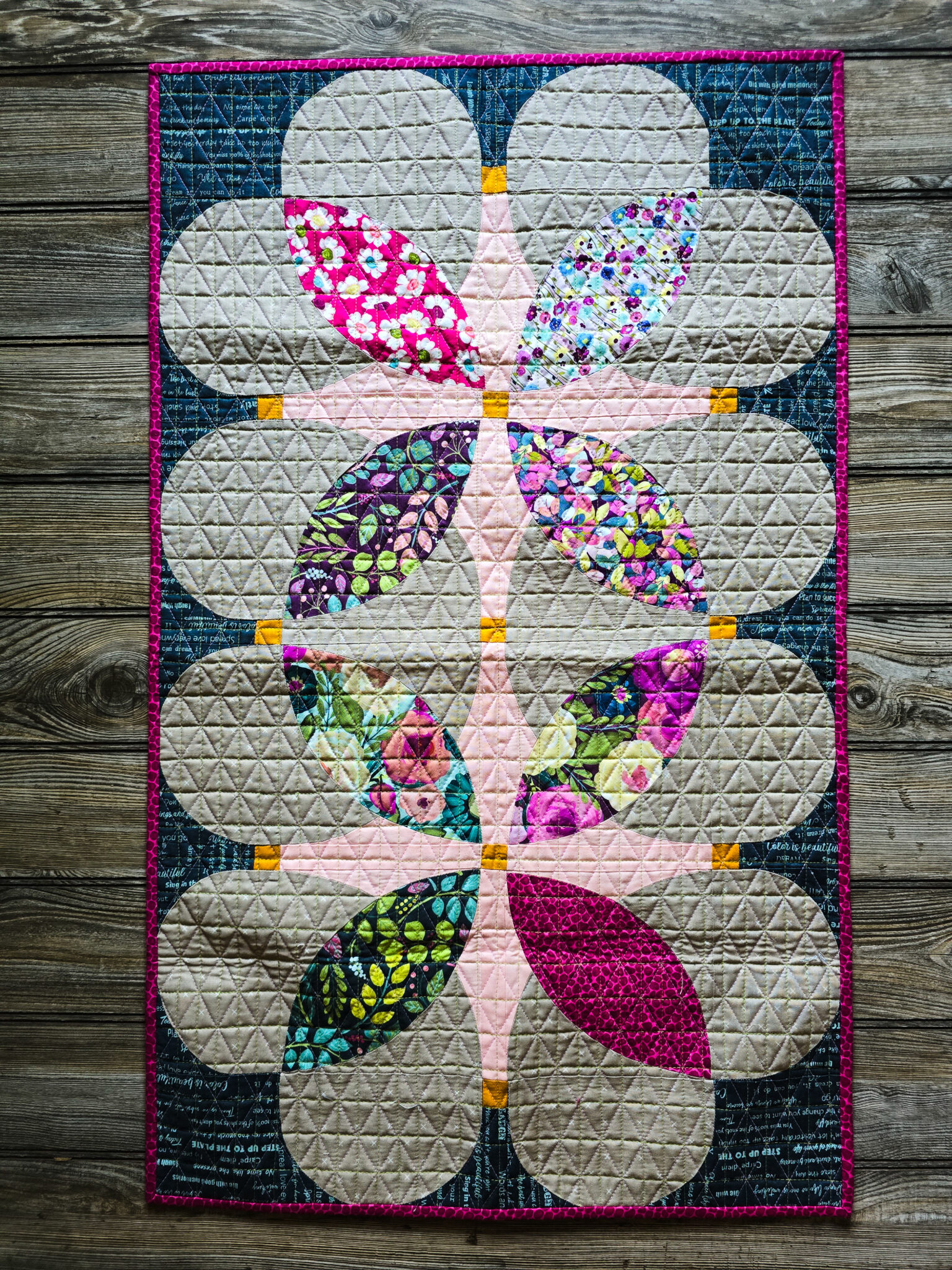 Modern Wall Hanging with Fragrant Fields