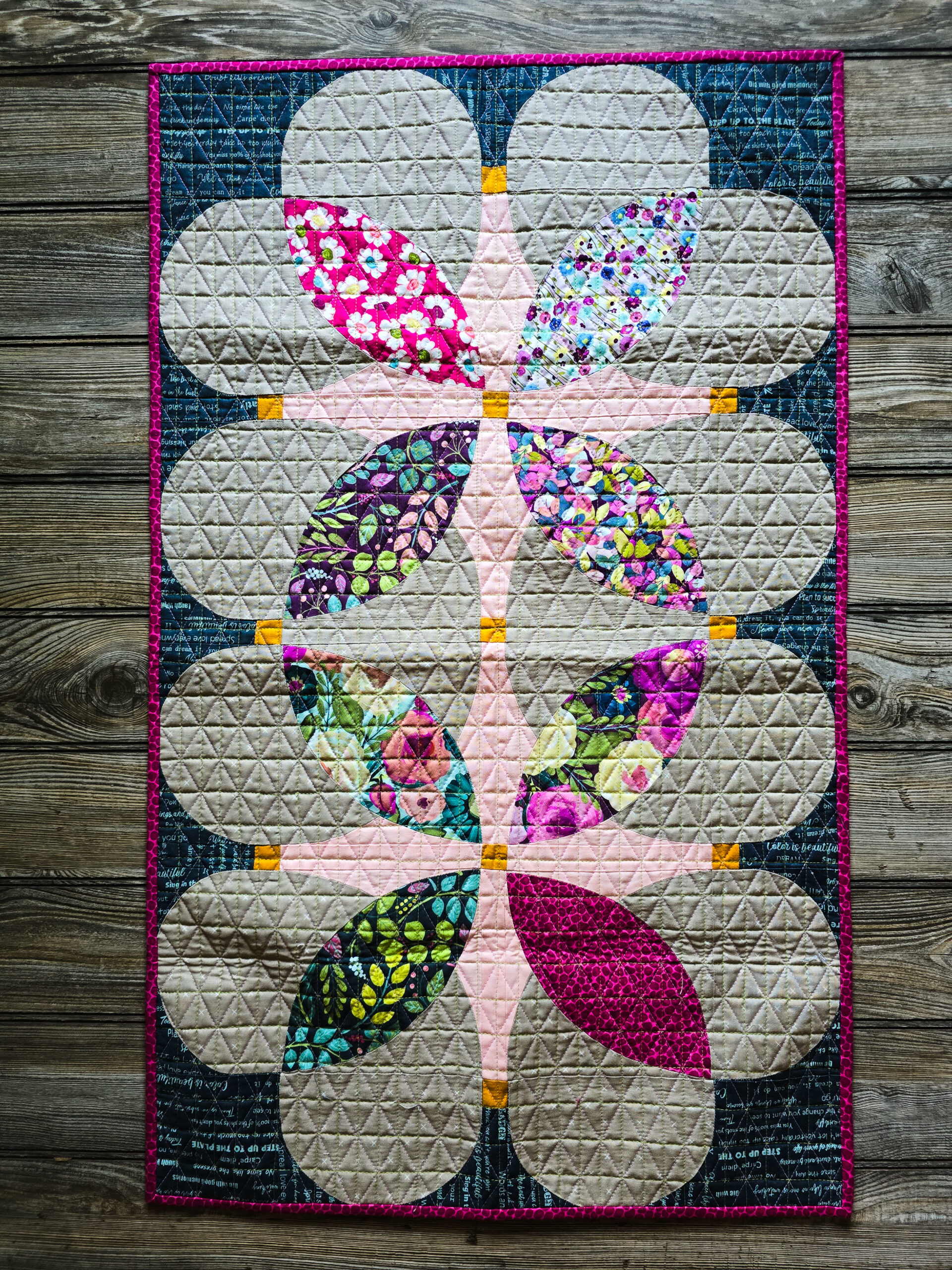 Modern Wall Hanging with Fragrant Fields