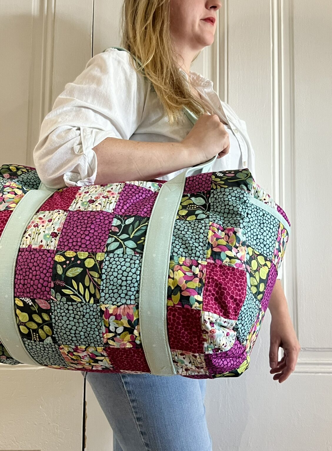 Fragrant Fields in the Patchwork Duffle Bag