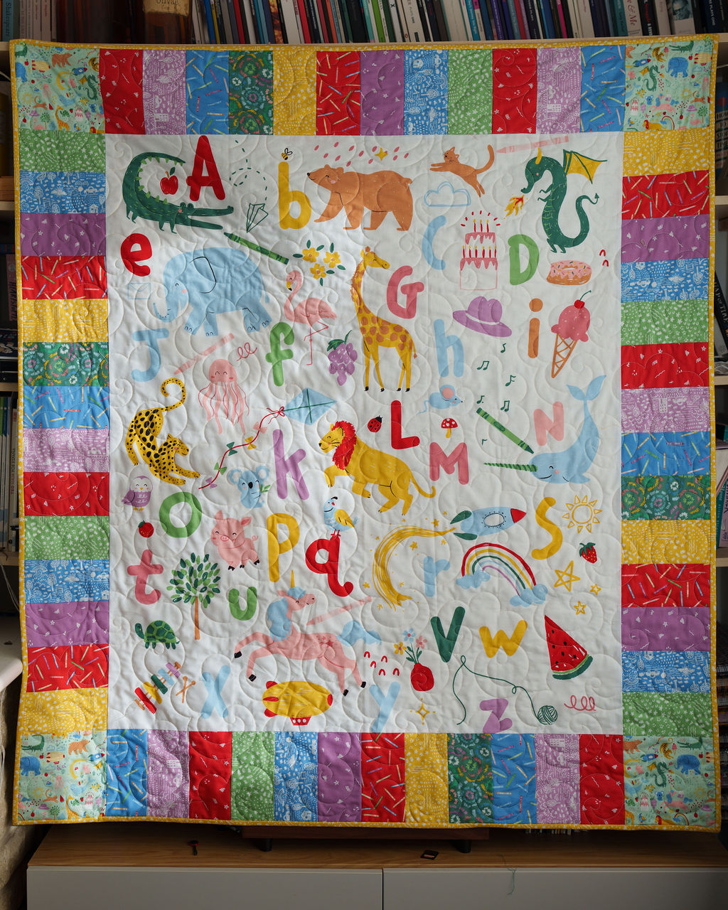 Panel Quilt with Get Your Cray-on with Crayola