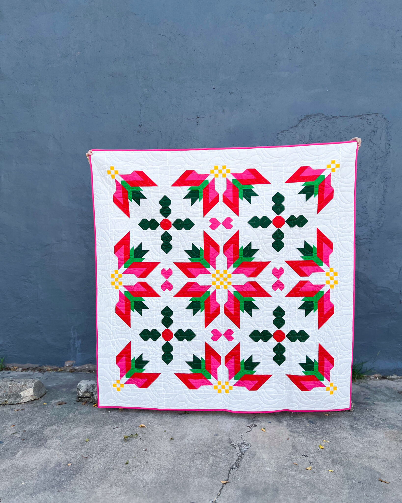 Holiday Bouquet Quilt featured in McCall's Quilting Magazine