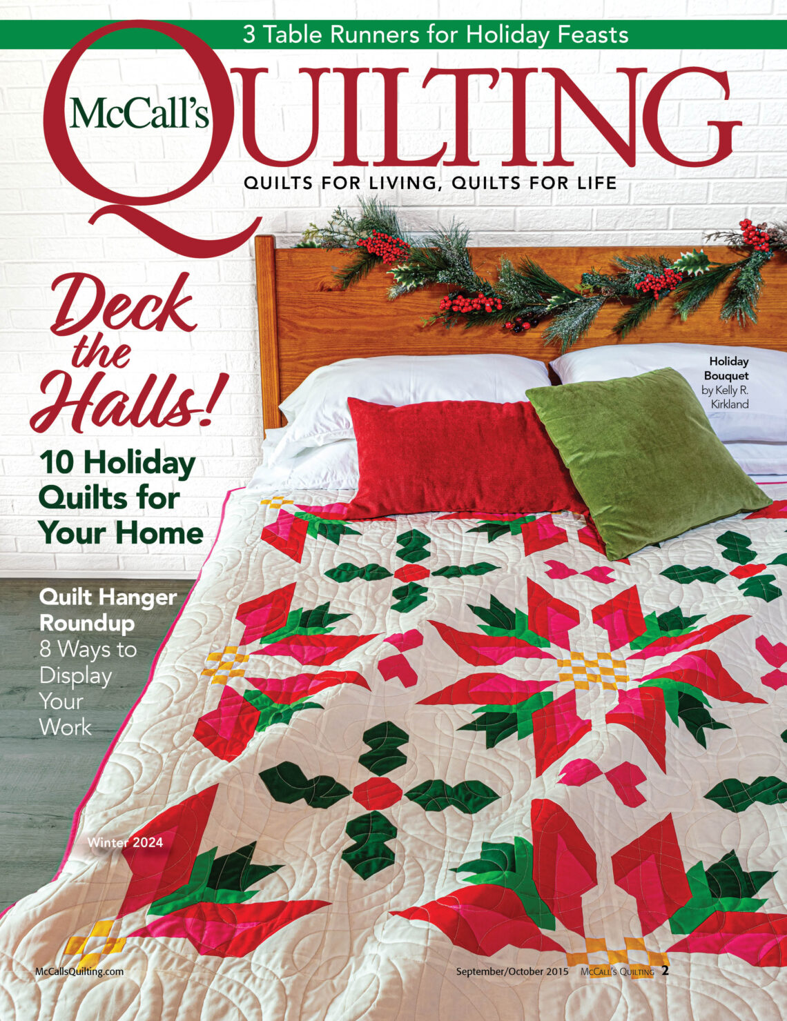 Holiday Bouquet Quilt featured in McCall's Quilting Magazine